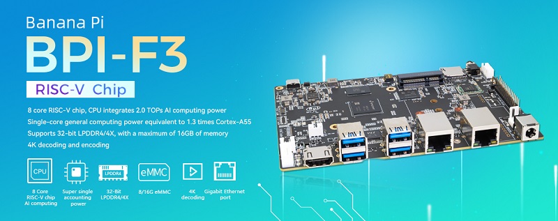 Banana Pi Bpi F3 Risc V Single Board Computer Public Sale Banana Pi Open Source Hardware